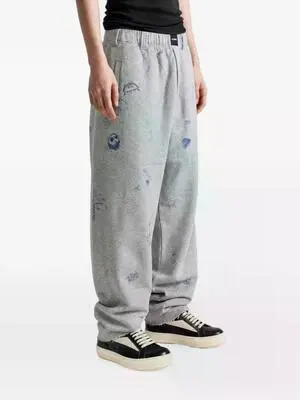 Vetements Scribble-print Raw-edge Track Pants