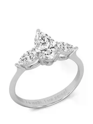 SOLO FOR DIAMONDS Pear-cut Diamond Ring - Silver