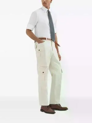 Brunello Cucinelli Peached Cotton Gabardine Explorer Trousers