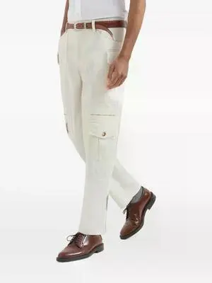 Brunello Cucinelli Peached Cotton Gabardine Explorer Trousers