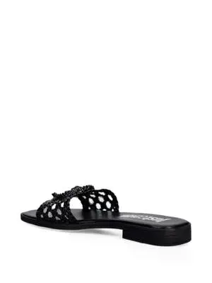 Just Cavalli Logo-plaque Woven Flat Sandals