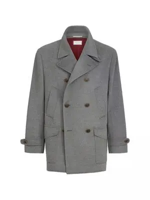 Brunello Cucinelli Virgin Wool Cloth Four-pocket Pea Coat