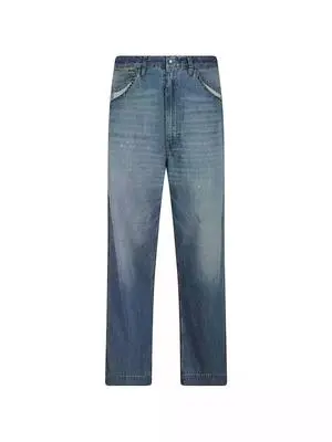 MAISON MARGIELA Distressed Wide-leg Jeans - Blue