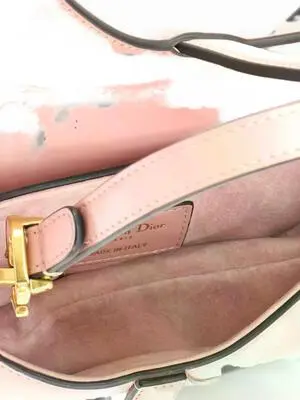 Dior Saddle Handbag With Strap Leather Mini Shoulder Bag
