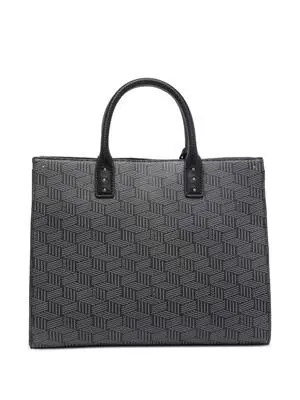 Liu Jo Monogram-print Padlock-detail Tote Bag - Black