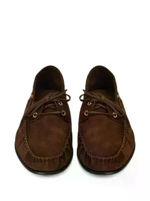 TOM FORD Lace-up Suede Boat Shoes