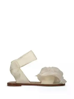 Red Valentino Bow-detail Touch-strap Sandals - Neutrals