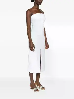 Brandon Maxwell Strapless Midi Dress