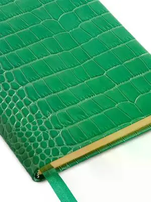 Smythson Soho Mara Leather Notebook - Green