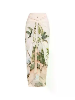 Agua Bendita Lavanda Arena Printed Pareo - Neutrals