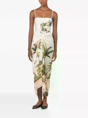 Agua Bendita Lavanda Arena Printed Pareo