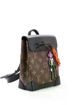 LOUIS VUITTON Steamer Bag Monogram Canvas With Friends Patch Xs Crossbody Bag - Black