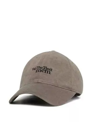 Mcm Ultrasuede Baseball Cap - Grey