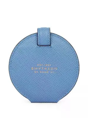 Smythson Panama Leather Pocket Mirror