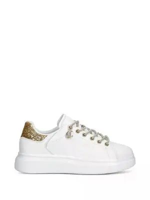 Just Cavalli Glitter-detail Lace-up Sneakers - White