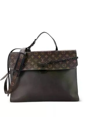 LOUIS VUITTON Robusto Briefcase Monogram Canvas And Taiga Leather Business Bag - Brown