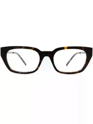 Saint Laurent Rectangle-frame Glasses - Brown