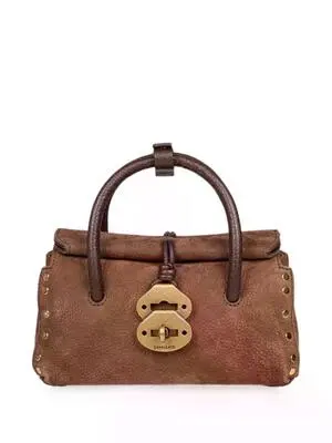 ZANELLATO Baby Dotta Jones Studded Handbag - Brown