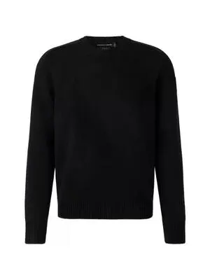 Canada Goose Logo-patch Ribbed-trim Sweater - Black
