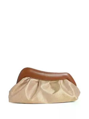 Roberto Festa Nayara Leather-trim Clutch Bag - Neutrals