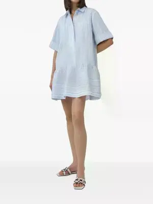 Simkhai Cris Striped Shirt Mini Dress