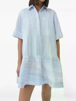 Simkhai Cris Striped Shirt Mini Dress