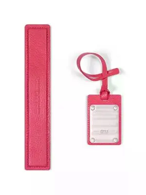 FPM MILANO Logo-engraved Leather Address Tag - Pink
