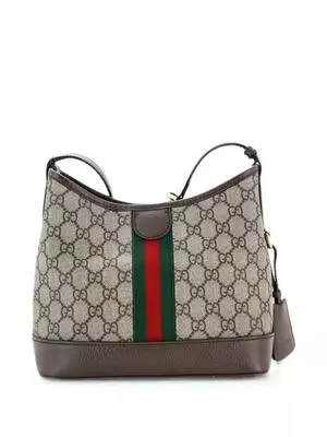 Gucci Ophidia Open Bucket Bag Gg Coated Canvas With Leather