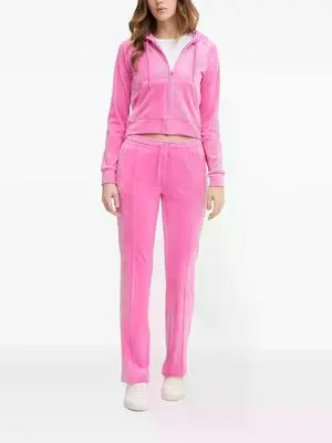 Juicy Couture Rhinestone-embellished Zip-up Hoodie - Pink