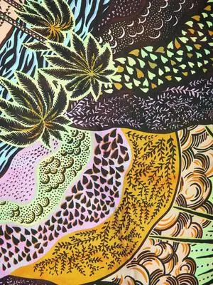 ATELIER VLISCO Graphic Print Wrap Skirt