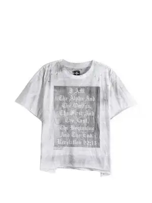 SAITOS Distressed Striped T-shirt