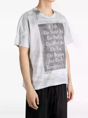SAITOS Distressed Striped T-shirt