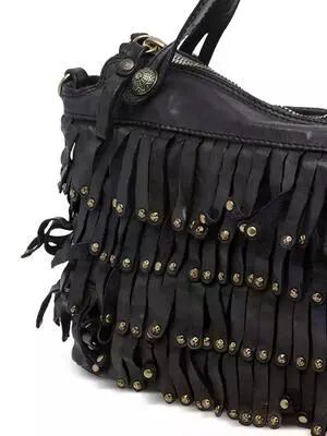 CAMPOMAGGI Melissa Studded Fringe Tote Bag - Black