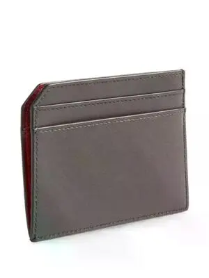 Saint Laurent Open Card Case In Two-tone Smooth Leather