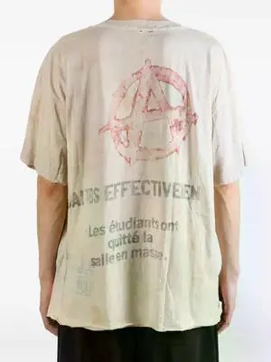 SAITOS 1940s Mickey Graphic-print Distressed T-shirt
