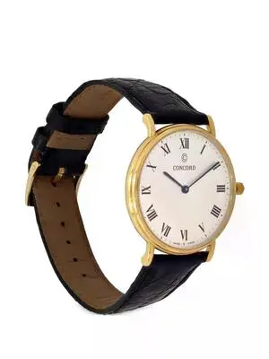 CONCORD 34mm Yellow Gold Watch With Silver-tone Dial