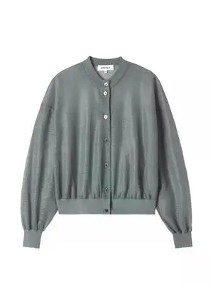 ENFOLD Button-up Drop-shoulder Cardigan - Grey