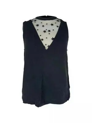 A.L.C. Harlow Star Mesh Blouse - Black