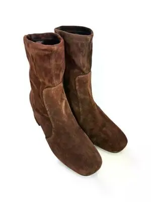 STUART WEITZMAN Sleek 60 Suede Ankle Boots - Brown