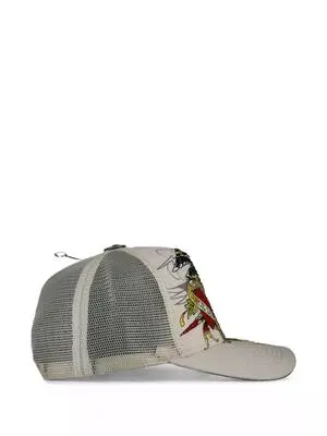 Ed Hardy Rhinestone-embellished Eagle-print Hat - Neutrals