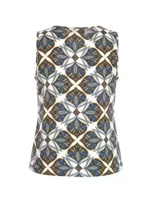 Marella Geometric-print Sleeveless Top