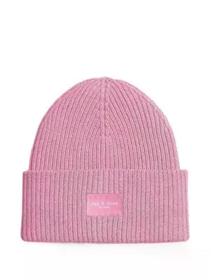 Rag & Bone Ribbed Beanie Hat Pink