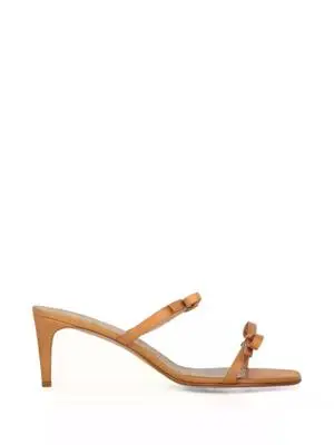 Red Valentino Bow-detail Leather Sandals - Brown