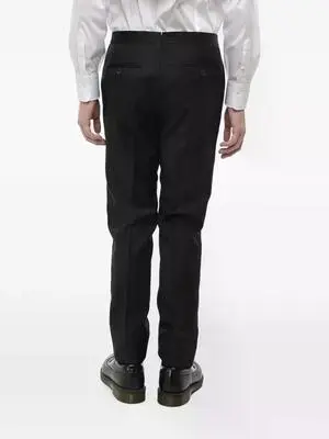 Corneliani Academy Pressed-crease Wool Tailored Trousers