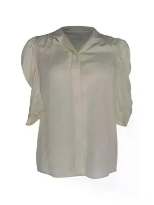 FRAME Gillian Puff-sleeve Blouse - Neutrals