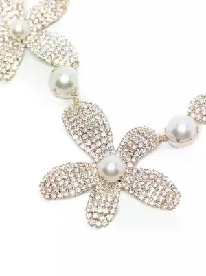 Rosantica Crystal Embellished Floral Motif Necklace