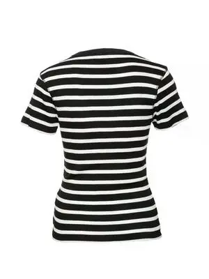 DRYKORN Koale Striped Ribbed T-shirt - Black