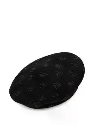 Karl Lagerfeld K/autograph Glitter Beret - Black