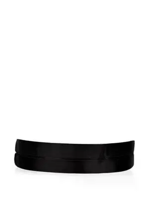 LANVIN Wide Satin Belt - Black