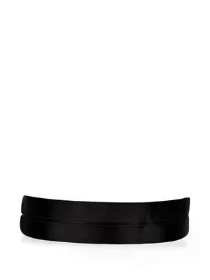 LANVIN Wide Satin Belt - Black